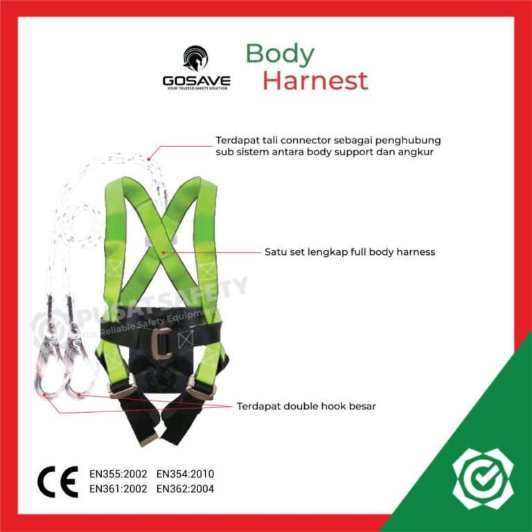 Full Body Harness Double Hook GoSave Eco Fit - Pusat Safety