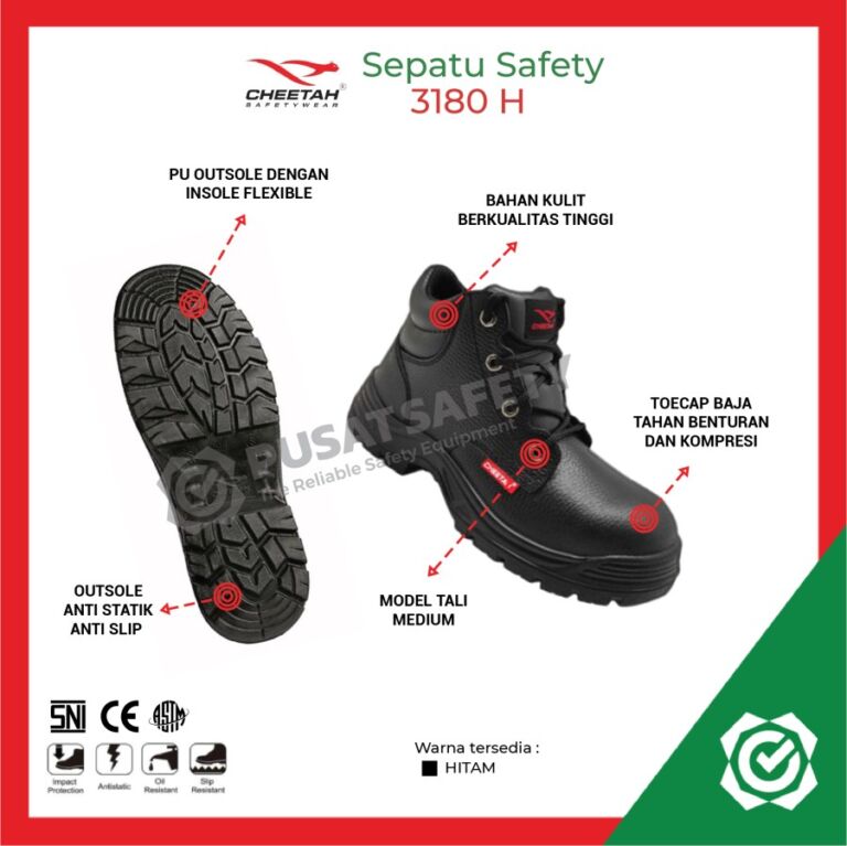 Sepatu Safety Cheetah 3180H - Pusat Safety